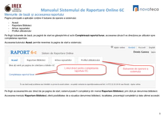 Manualul Sistemului de Raportare Online 6C | DOCX