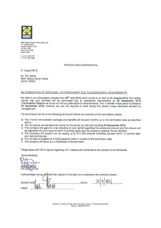 Retrenchment letter | PDF