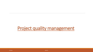 Project Presentation PQM | PPTX