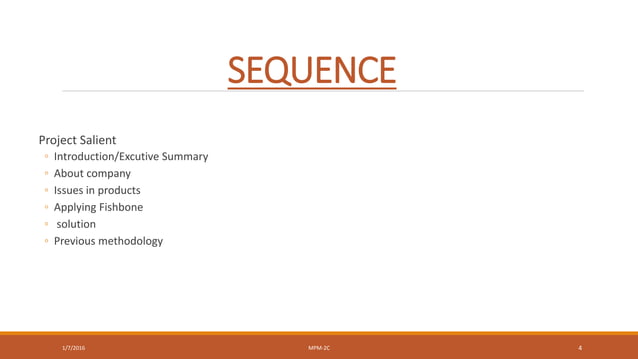 Project Presentation PQM | PPTX