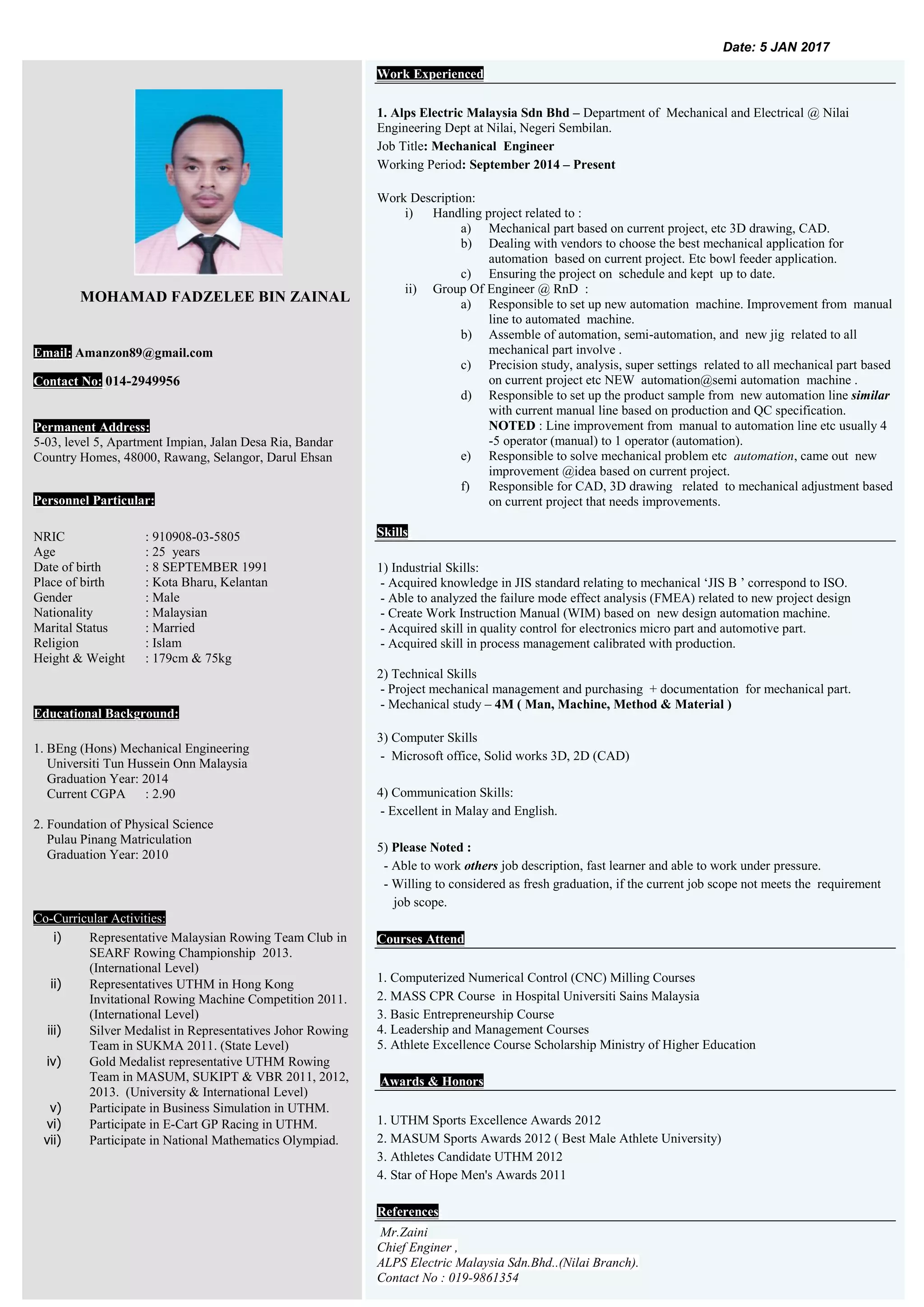 MY RESUME 2017! | PDF