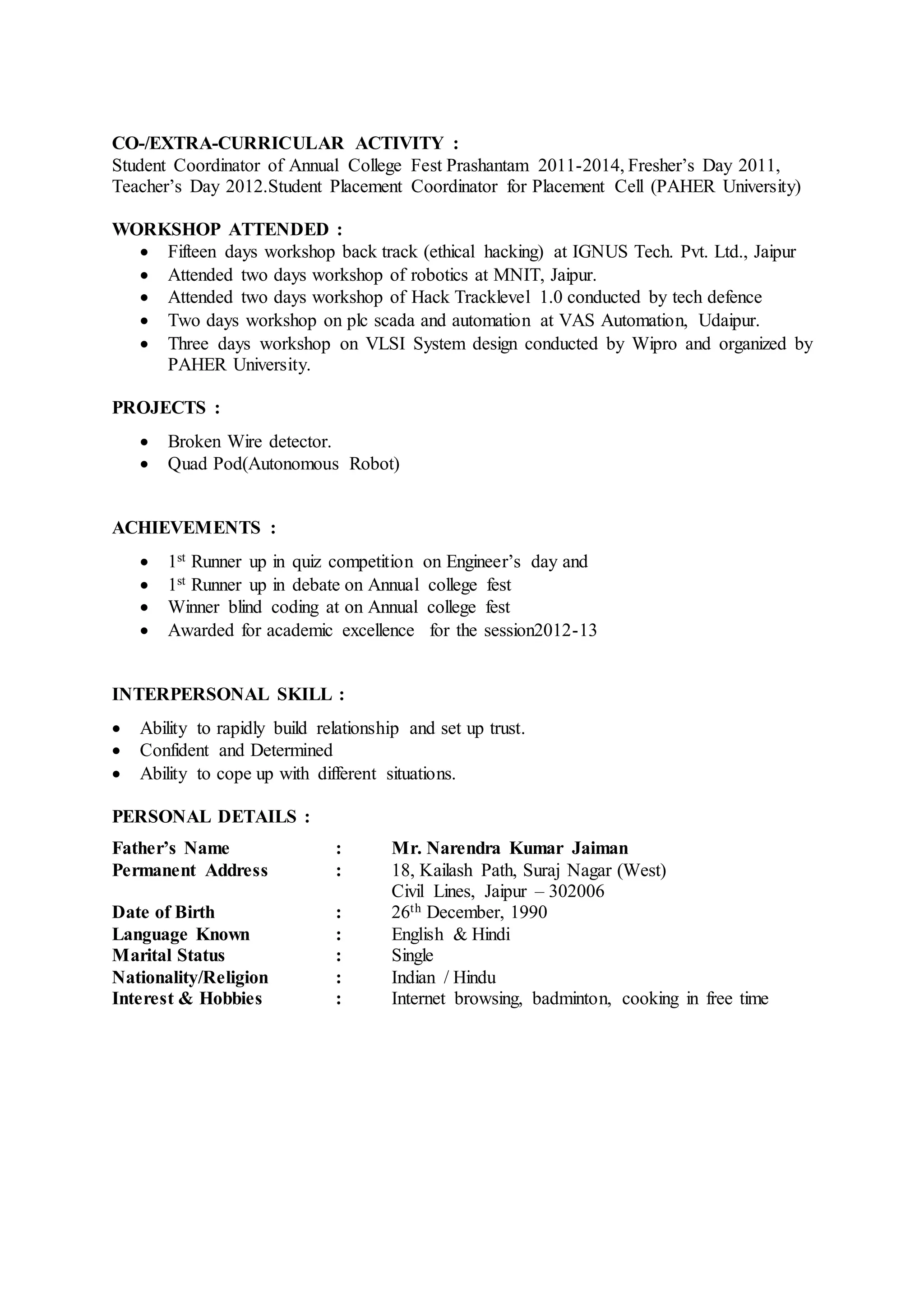Abhimanyu Jaiman | DOCX | College Education | Education