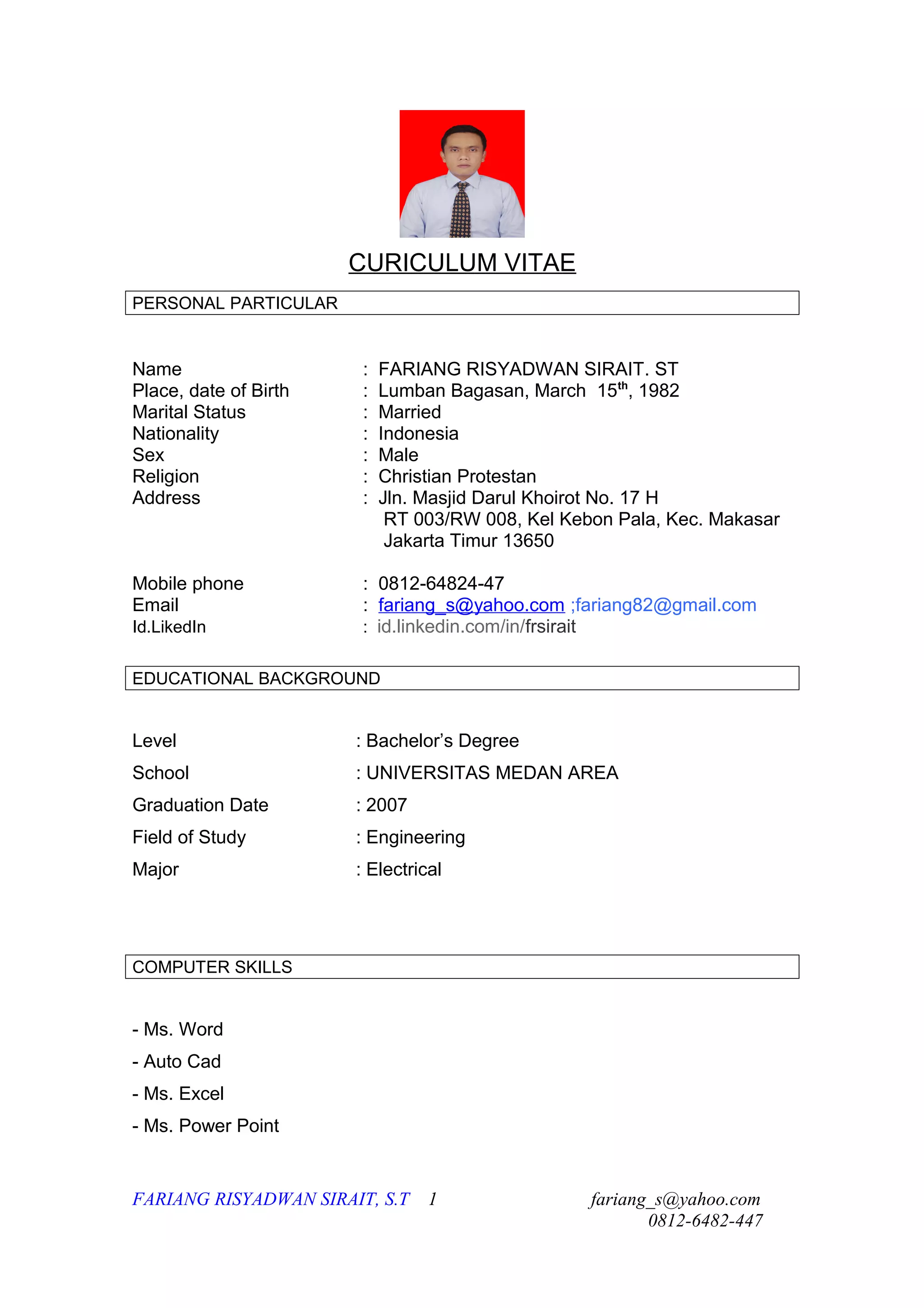 My_CV_Fariang Sirait (1) | DOC