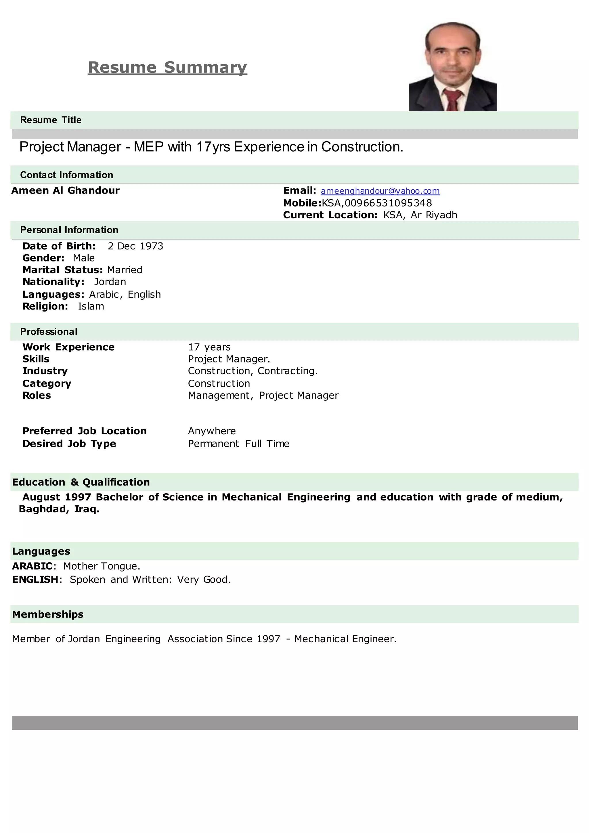 Qatar CV | DOCX