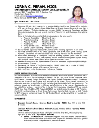 CV_Lorna C. Peran_TeamLead_Senior Lead Accountant | PDF
