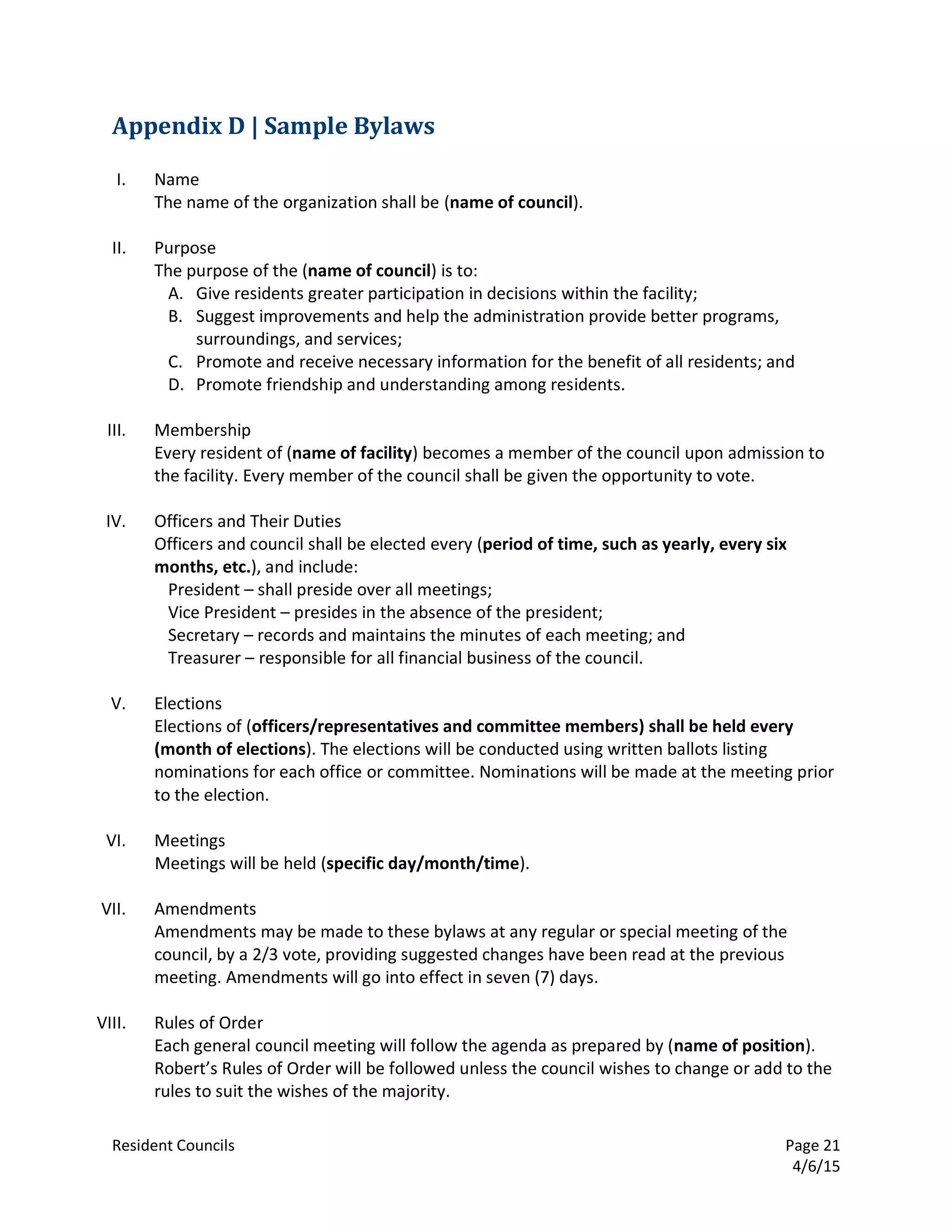 Resident Council Guide.final | PDF