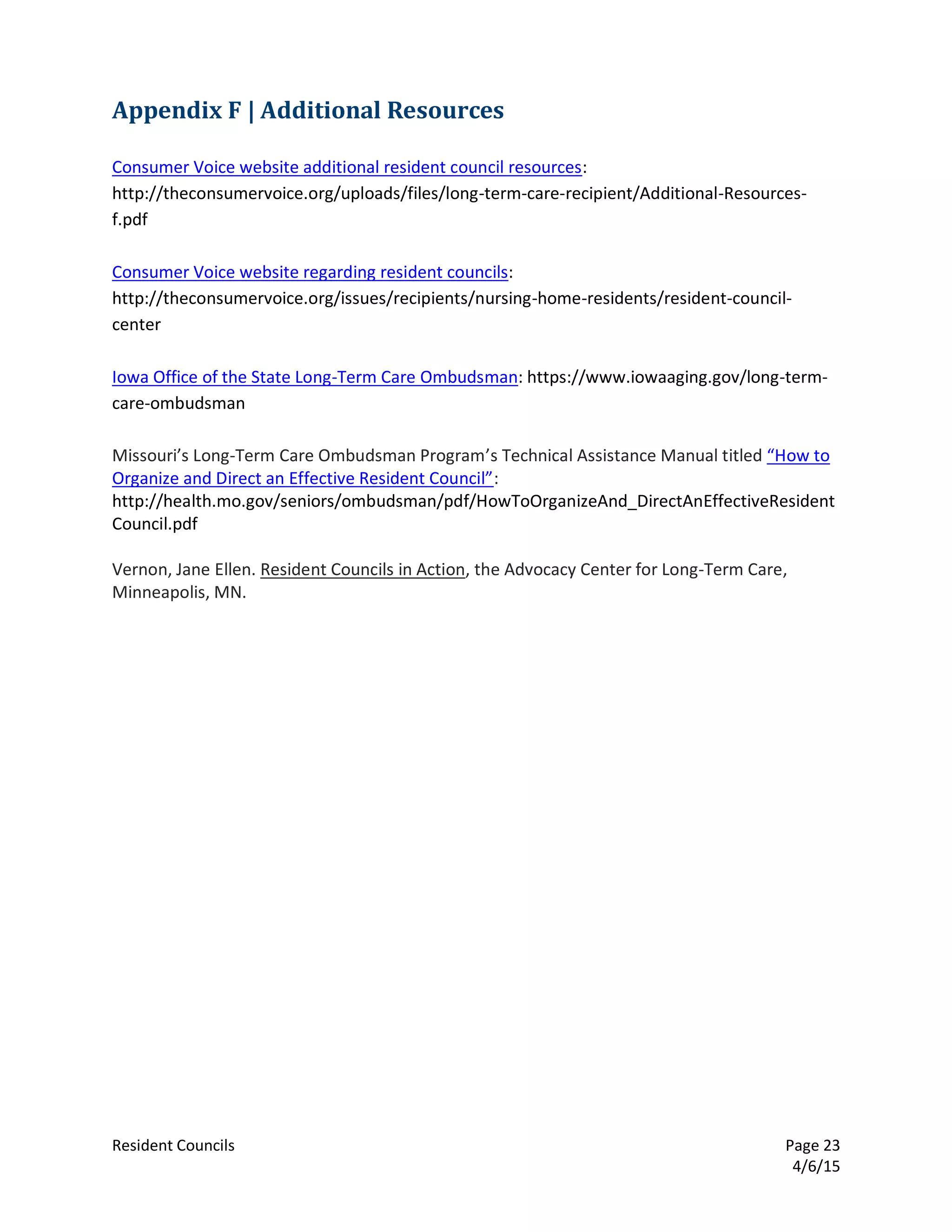 Resident Council Guide.final | PDF