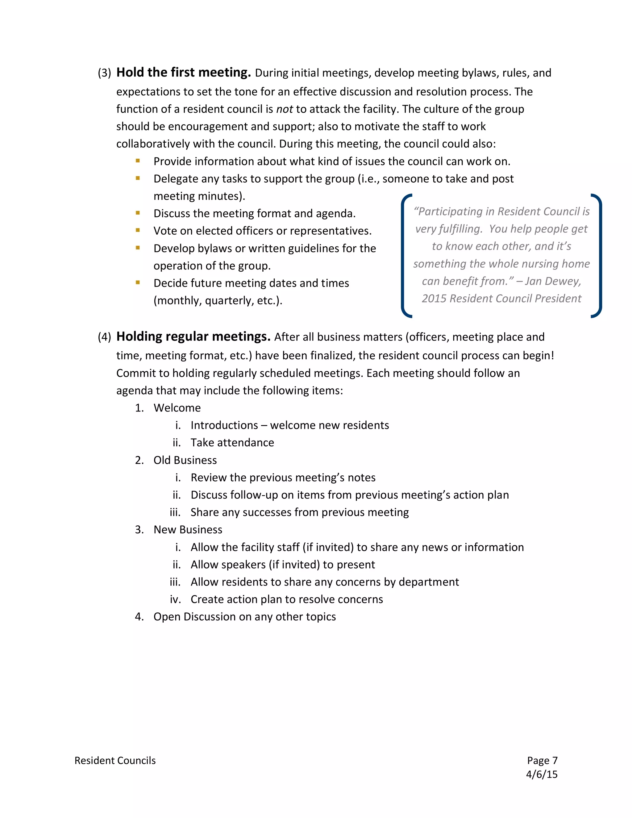 Resident Council Guide.final | PDF