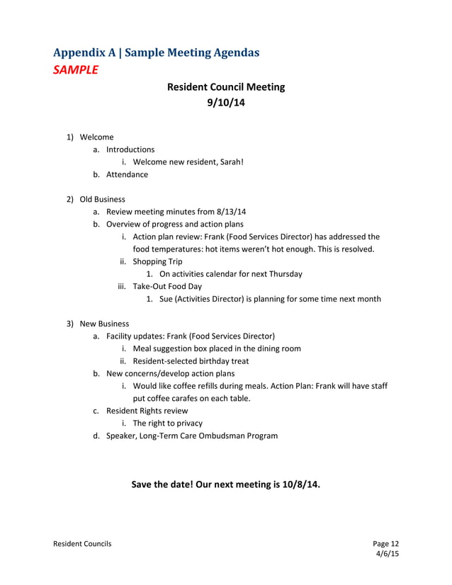Resident Council Guide.final | PDF | Eldercare | Family and Relationships