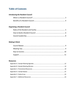 Resident Council Guide.final | PDF | Eldercare | Family and Relationships