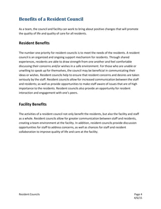 Resident Council Guide.final | PDF