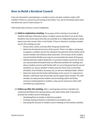 Resident Council Guide.final | PDF
