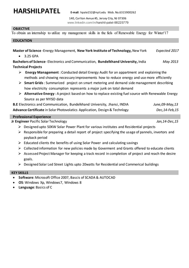 harshil final resume (1) | PDF
