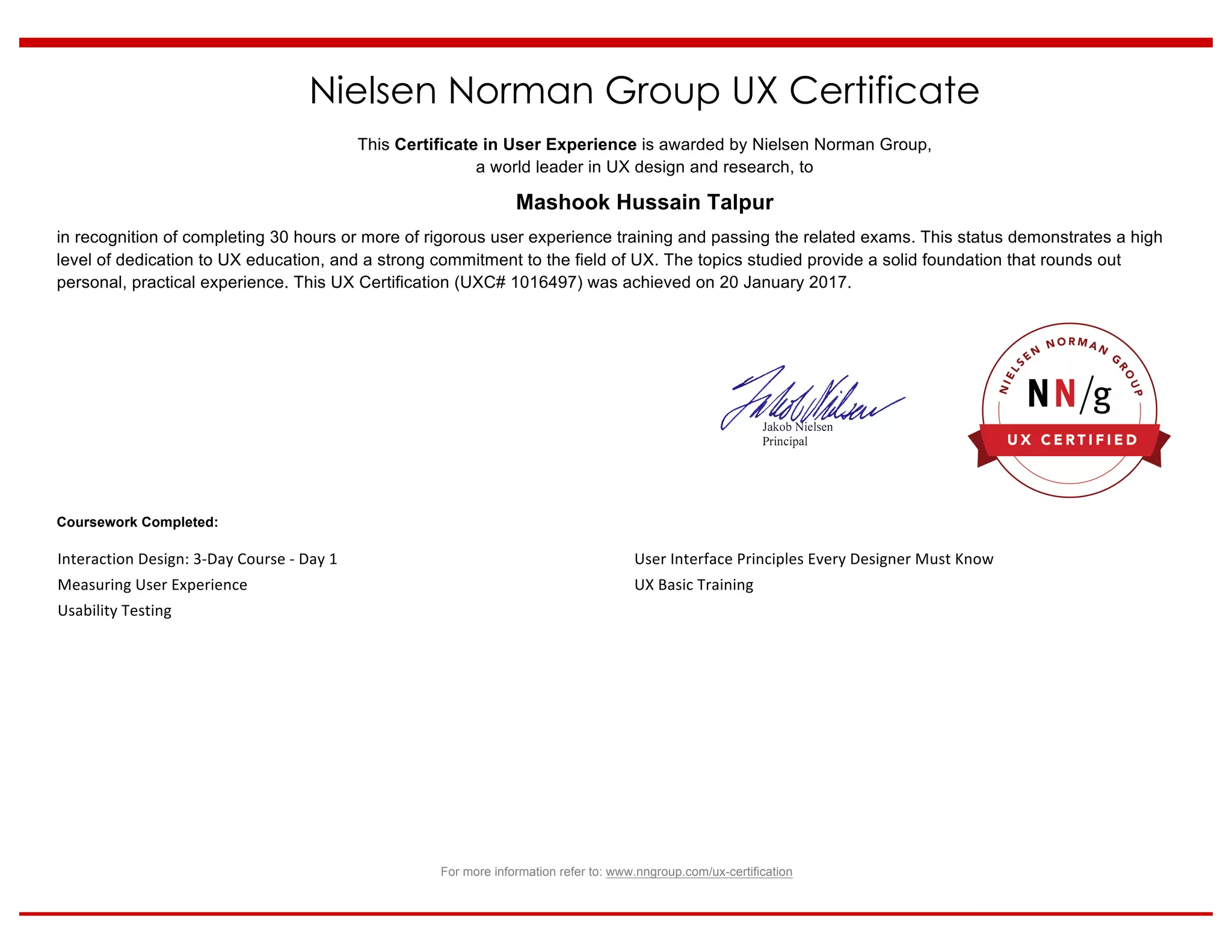 NNG-UX-Certificate-Hussain Talpur | PDF
