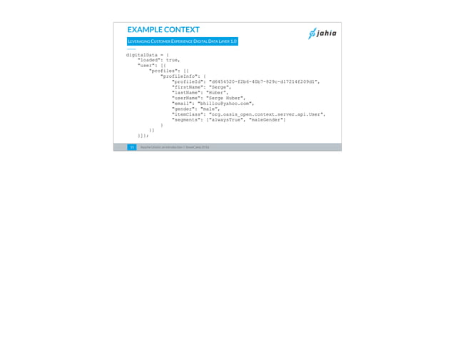 SnowCamp 2016 - Apache Unomi Introduction | PPT