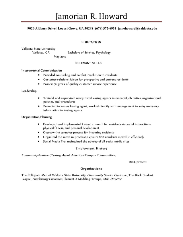 JRH Resume'16 | PDF