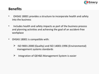 Emery OHSAS 18001 Implementation | PPT