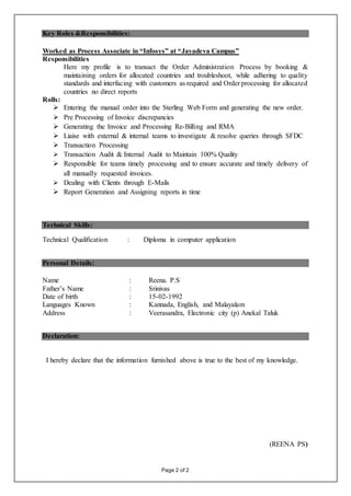 Reena Resume | PDF