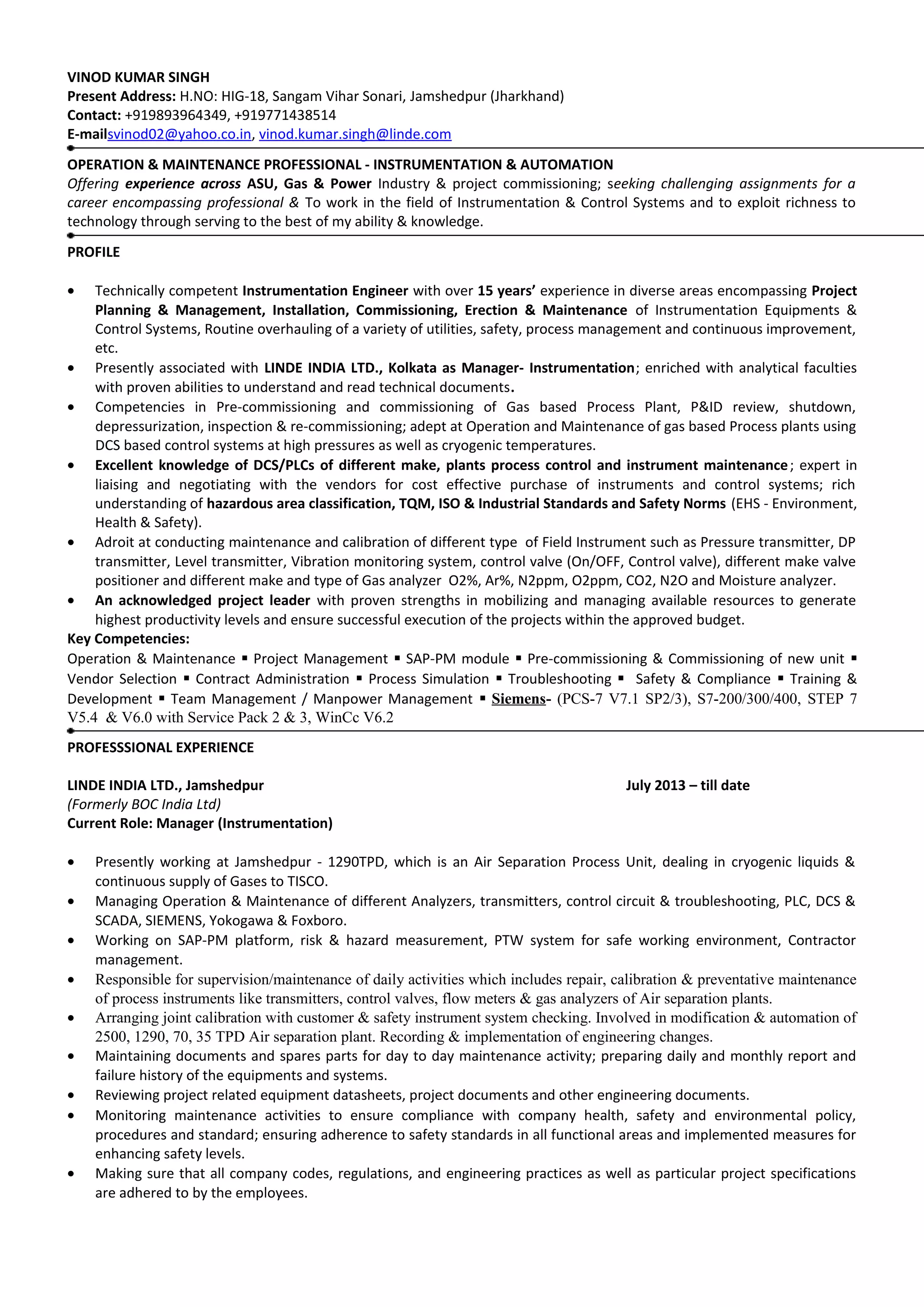 Vinod Singh_CV | DOC