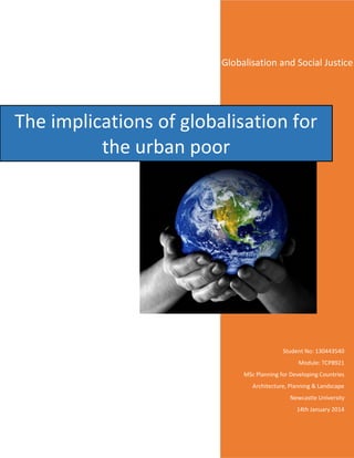 The implications of globalisation for the urban poor | PDF