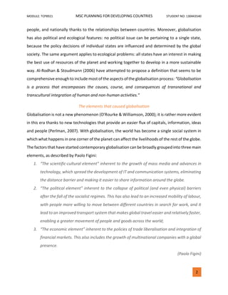 The implications of globalisation for the urban poor | PDF