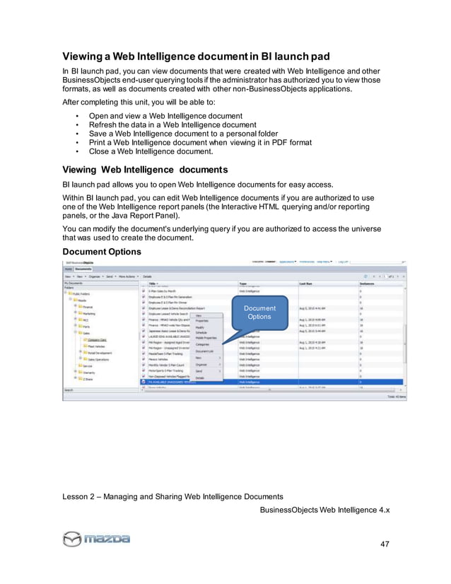 SAP_BusinessObjects_4.x_Web_Intelligence_Advanced_Report_Design_092715_JBREVIEW | PDF