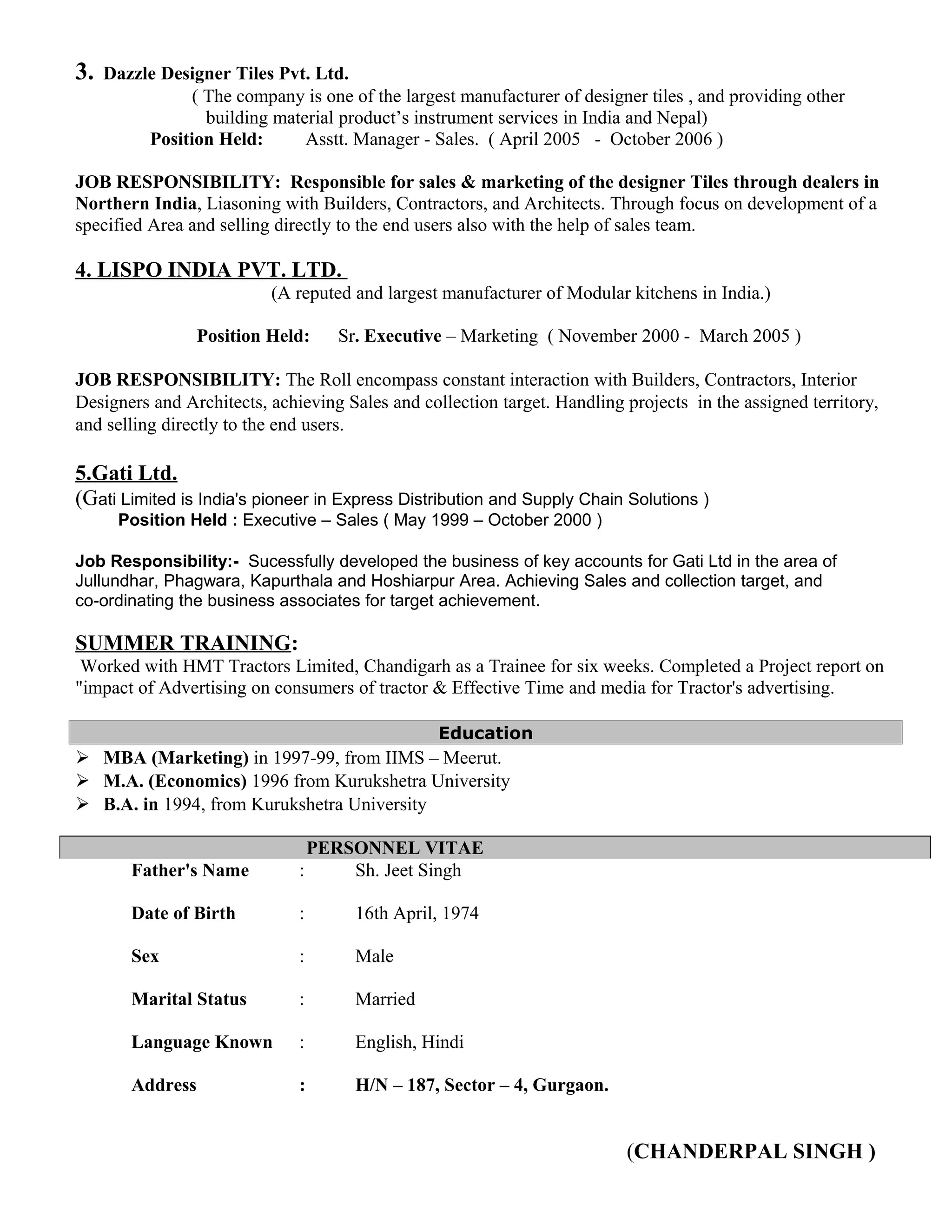 Chanderpal Singh@ | DOC