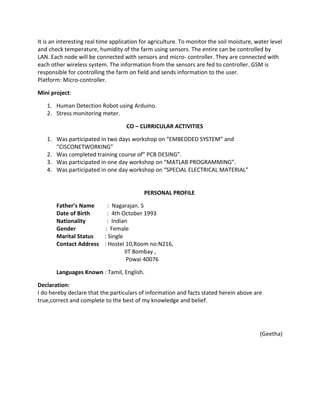 GEETHA resume | PDF