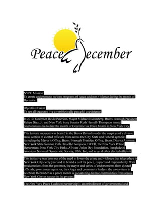 NEW YORK PEACE DECEMBER. | DOC