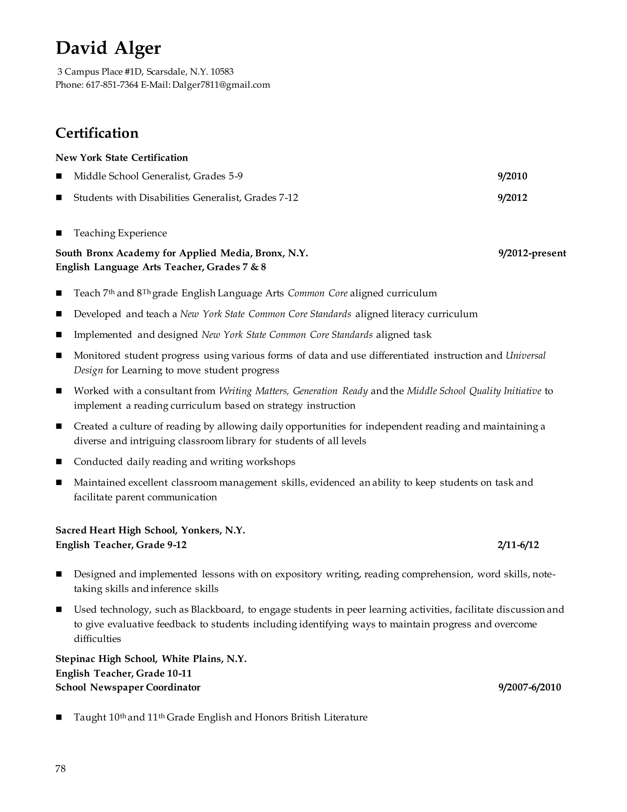DalgerResume PDF DalgerResume PDF