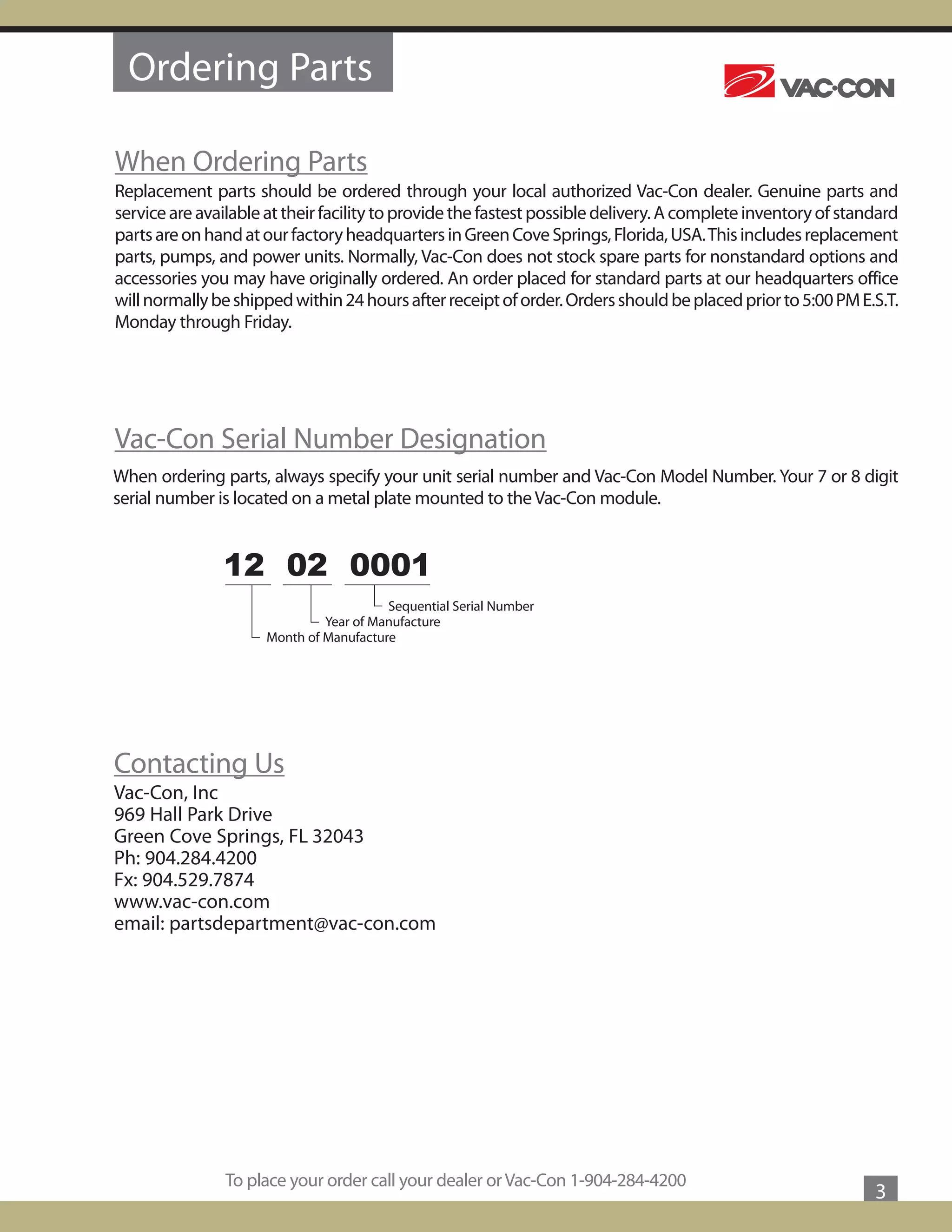 Vac-Con Parts Catalog | PDF