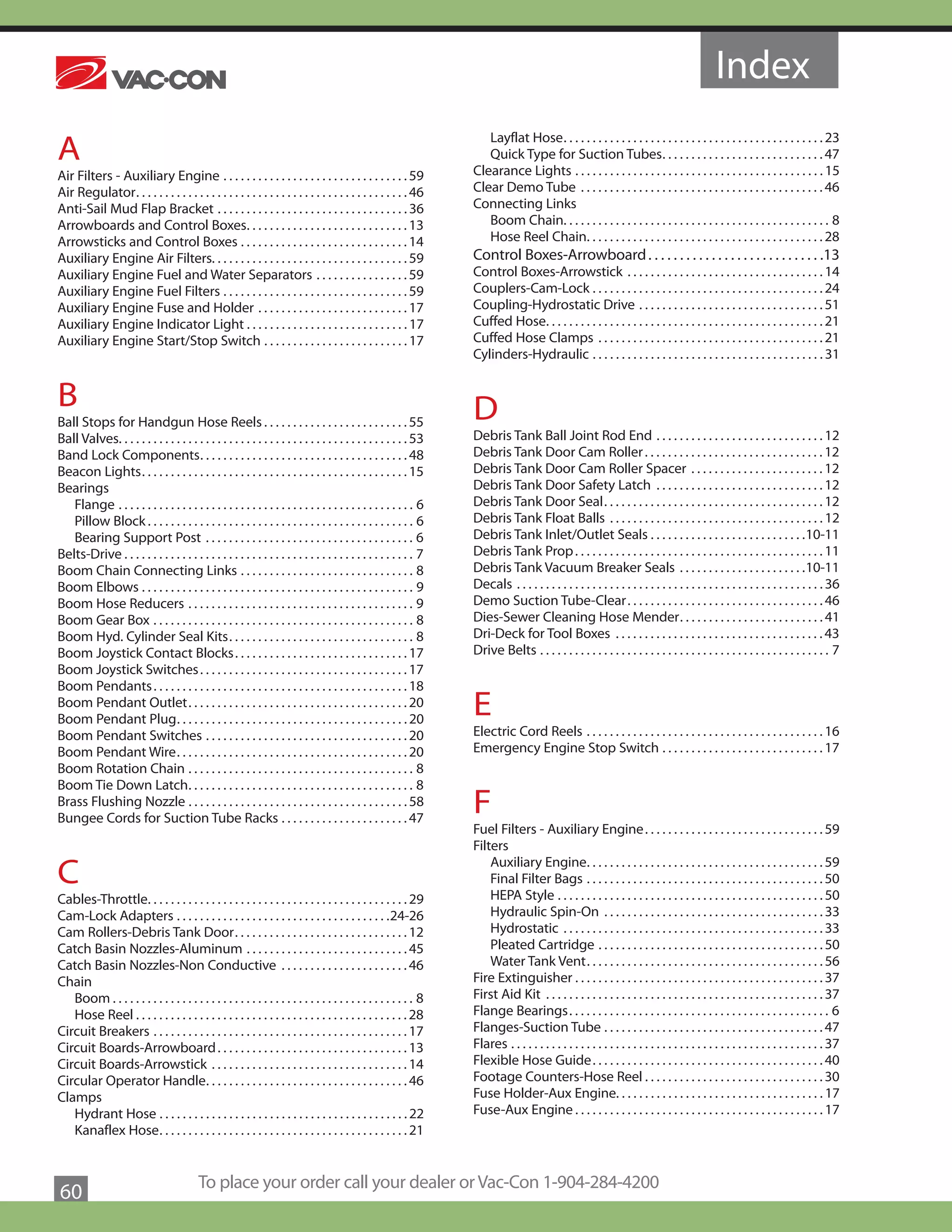 Vac-Con Parts Catalog | PDF