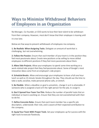 The Three Component Model of Commitment of Employe1 | DOCX