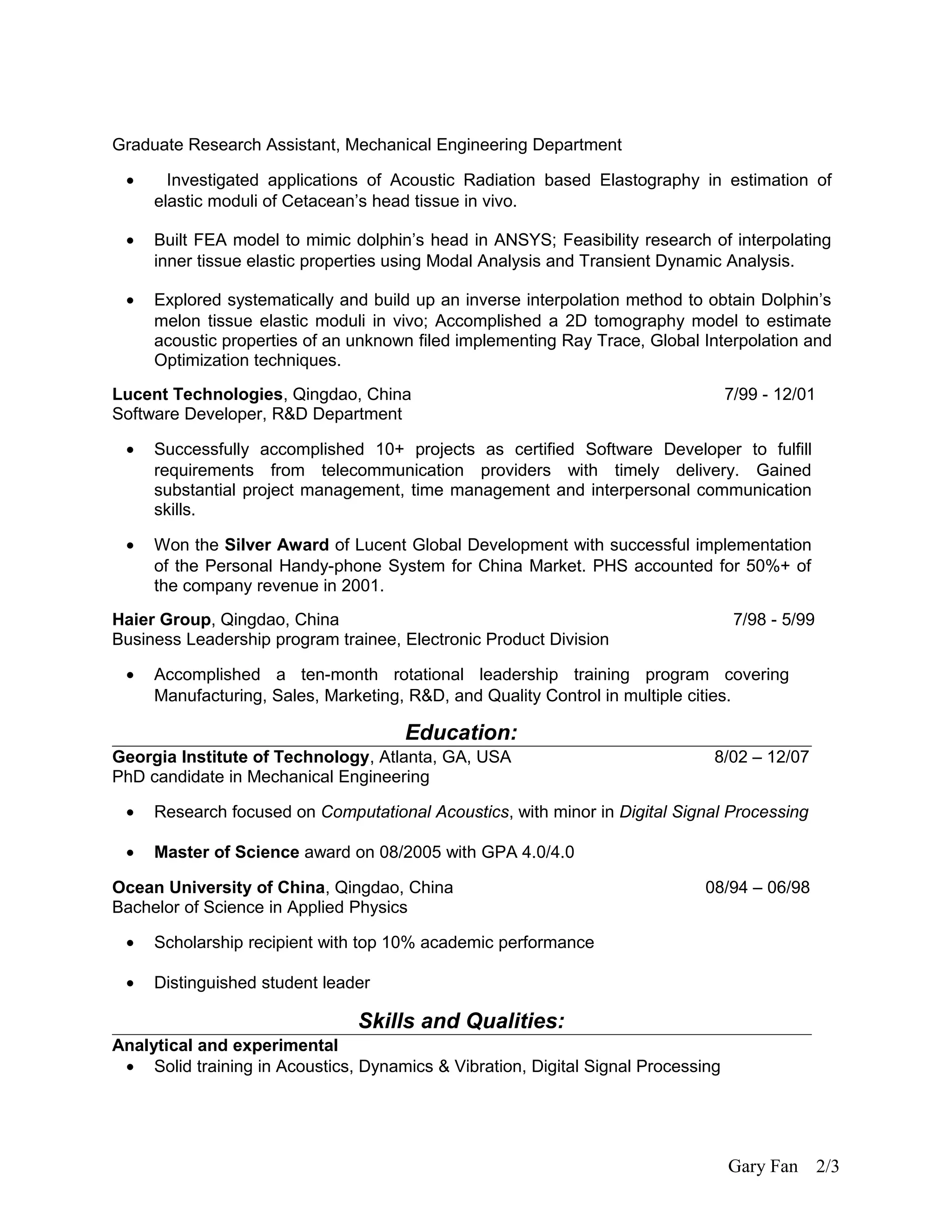 Resume_English_GaryFan_Sep2016 | DOC