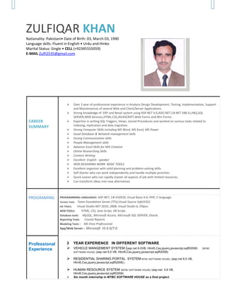 zulfiqar cv (1) | DOC