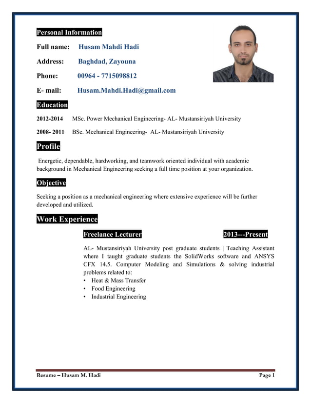 HUSSAM Resume | PDF