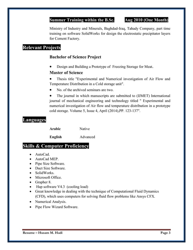 HUSSAM Resume | PDF