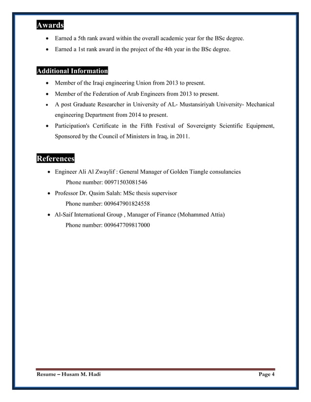 HUSSAM Resume | PDF