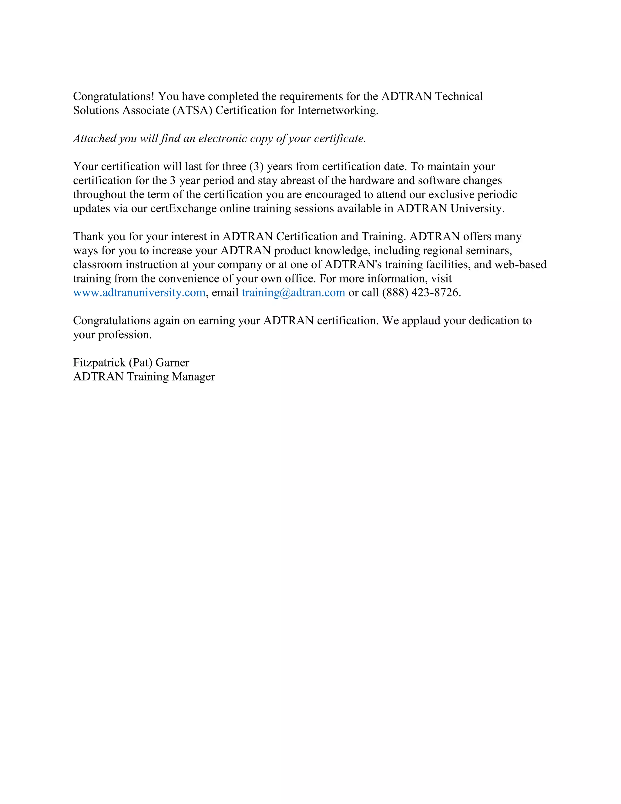 ASTA Certification | PDF