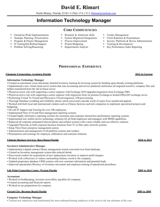David Rimart Resume | PDF