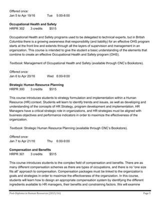 Program Overview - Post-Diploma in HR Management | PDF