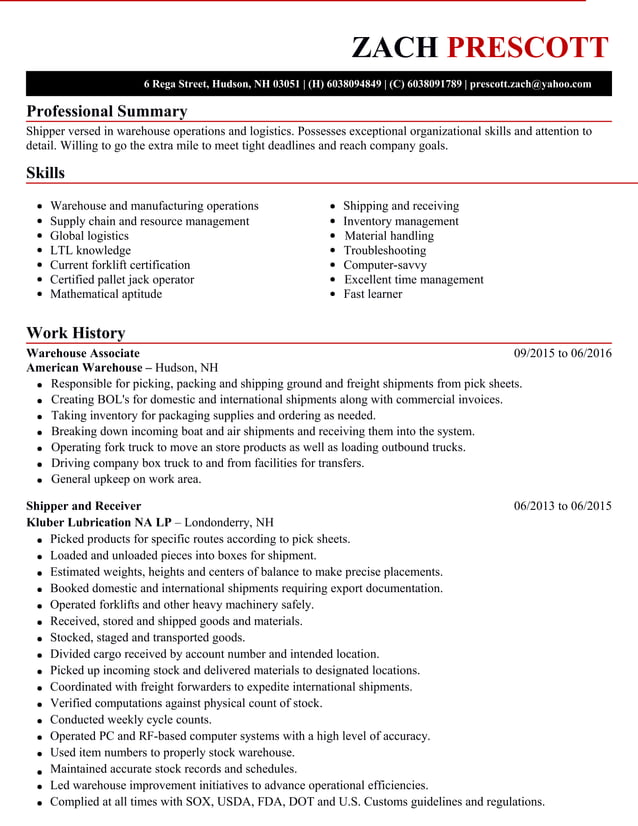 Zach Prescott Resume | PDF