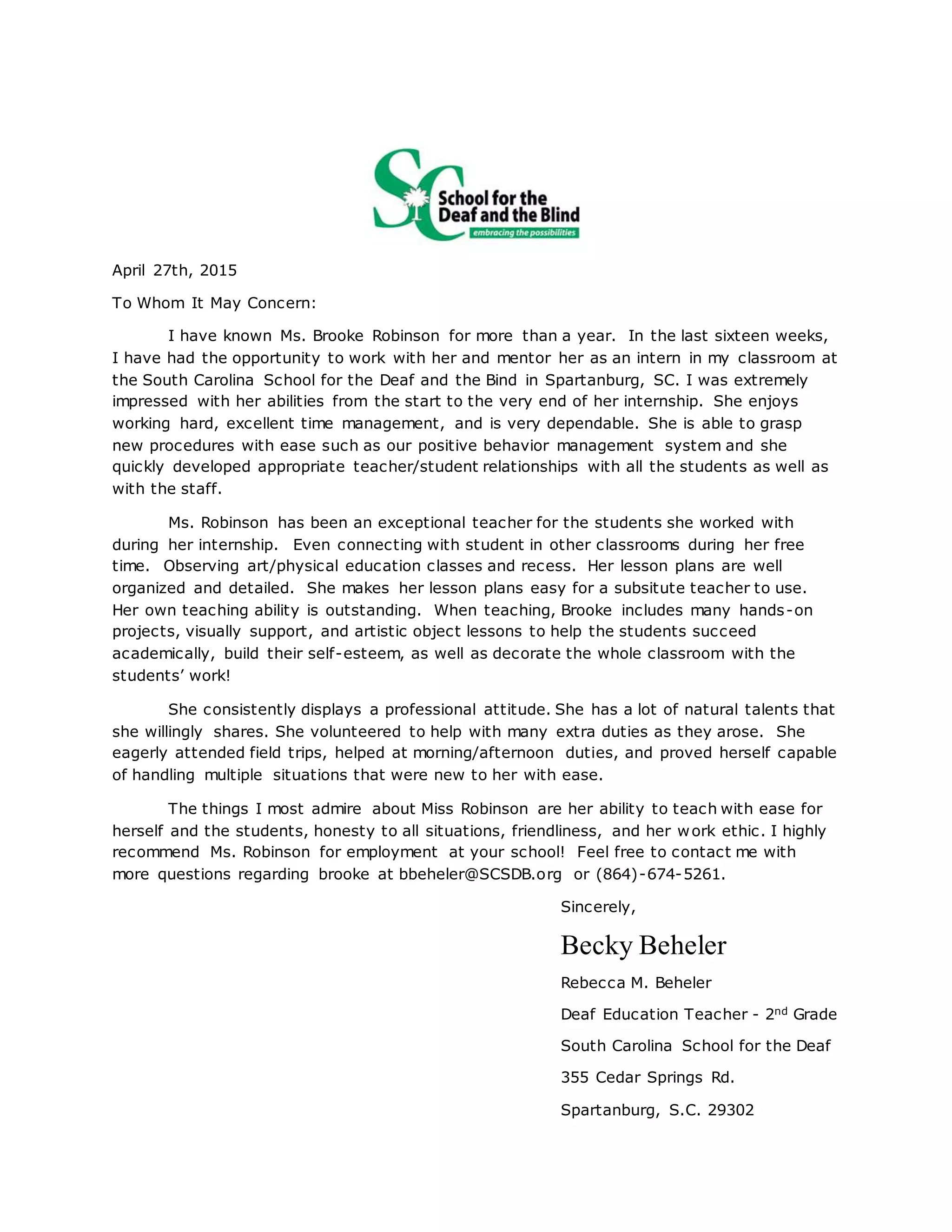 Letter Of Recommendation 2 | DOCX
