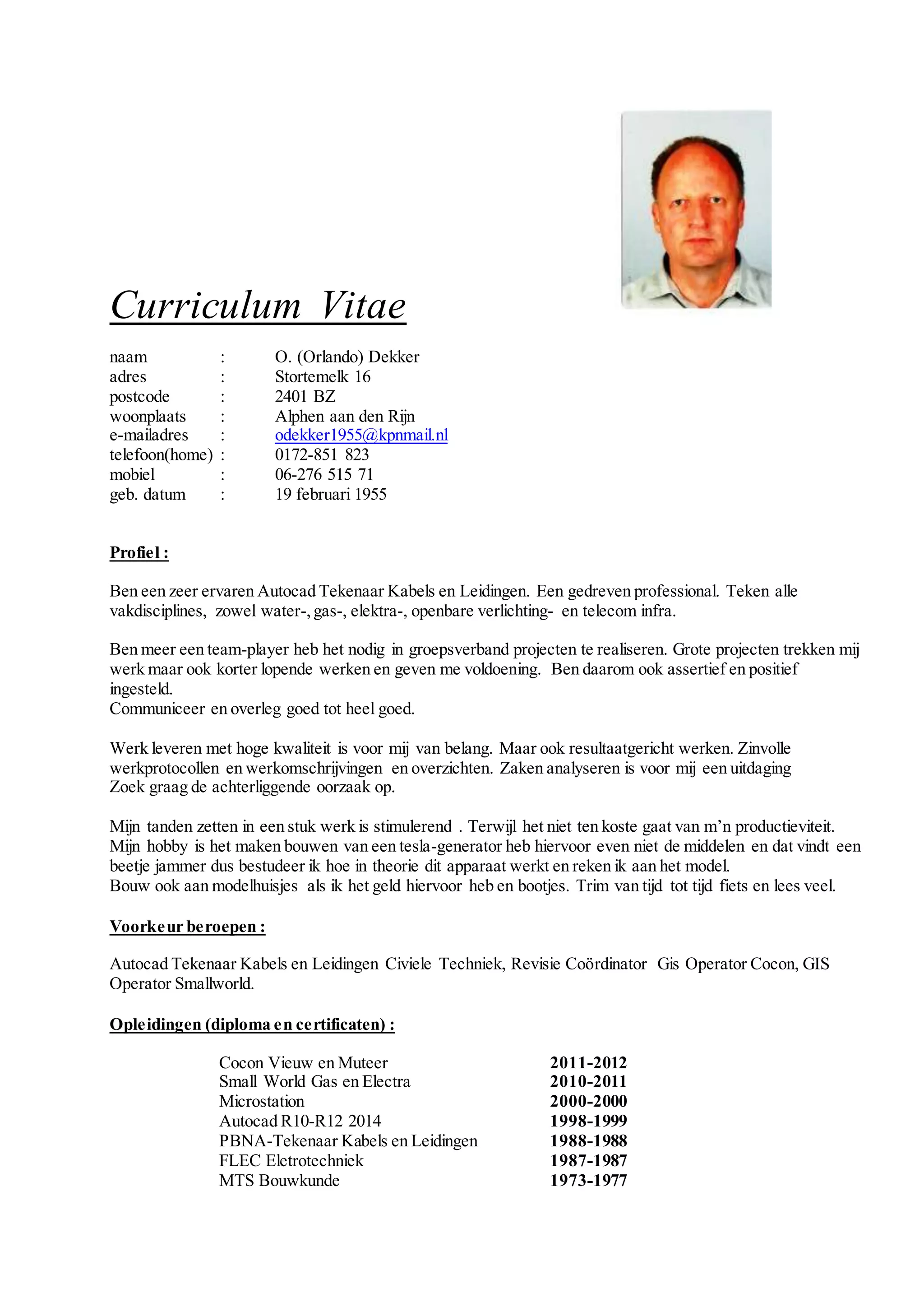 Nieuwe Curriculum Vitea | DOCX