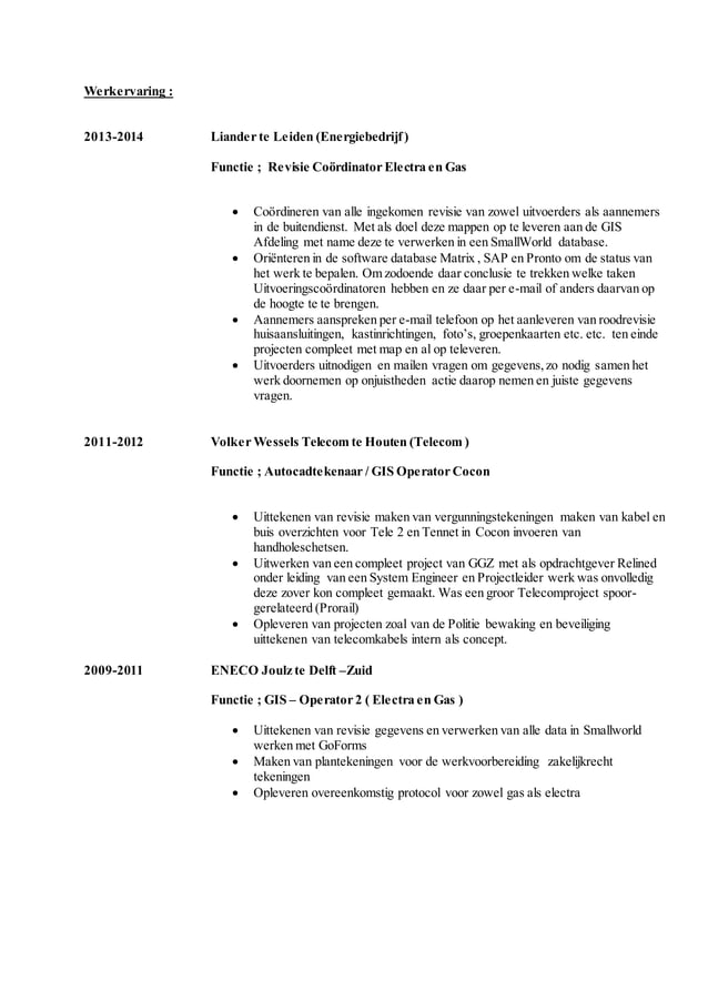 Nieuwe Curriculum Vitea | DOCX