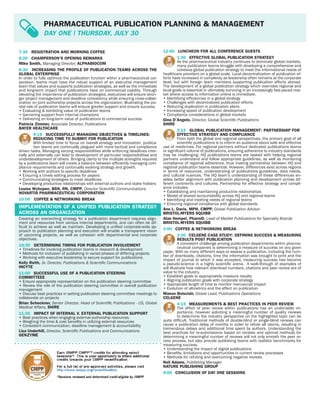 Pharmmaceutical Publication Planning and Management Agenda | PDF