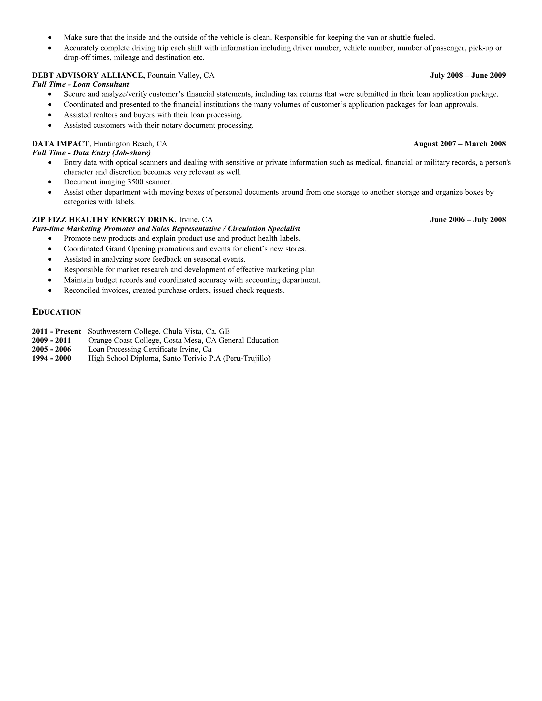 Willie Watkin Resume | DOC