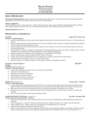 Willie Watkin Resume | DOC