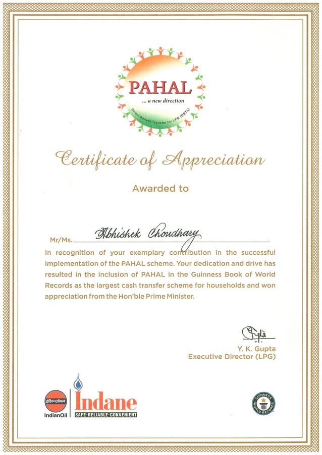 Abhishek-Certificate-of-Appreciation | PDF