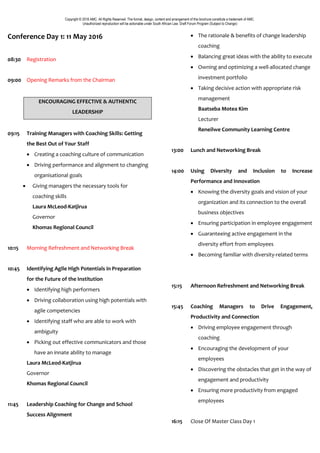 Leadership Development for School Management 2016.doc - Speaker | PDF